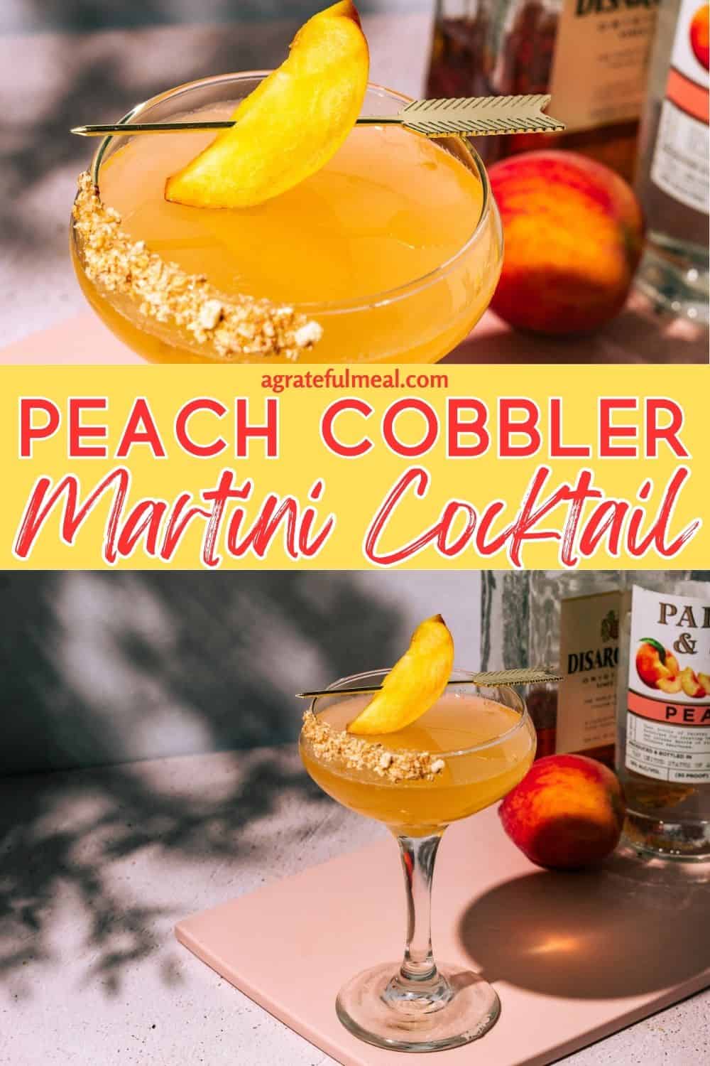Peach Cobbler Cocktail - A Grateful Meal